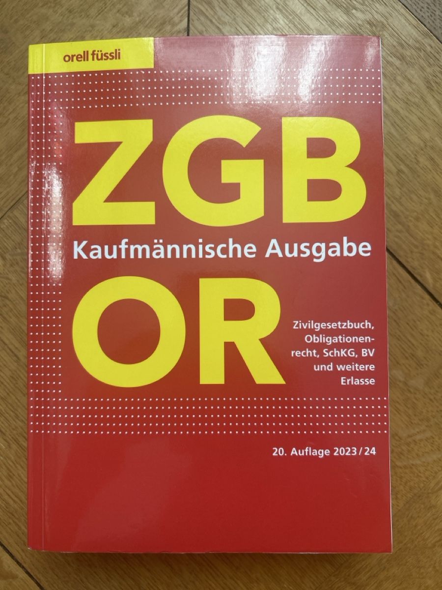 ZGB/OR Orell Füssli, Kaufmännische Ausgabe, 20. Auflage. (Gebraucht) in Bätterkinden für CHF 5 ...