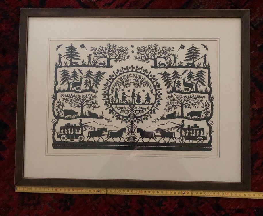 Scherenschnitt gerahmt (Gebraucht) in Kirchberg BE für CHF 99 – nur Abholung auf Ricardo kaufen