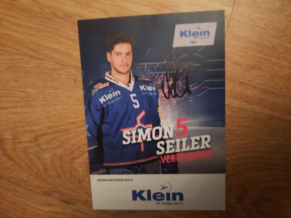 Simon Seiler #5 / EHC Kloten , orig. Autogrammkarte (Gebraucht) in Worben für CHF 1 – mit ...