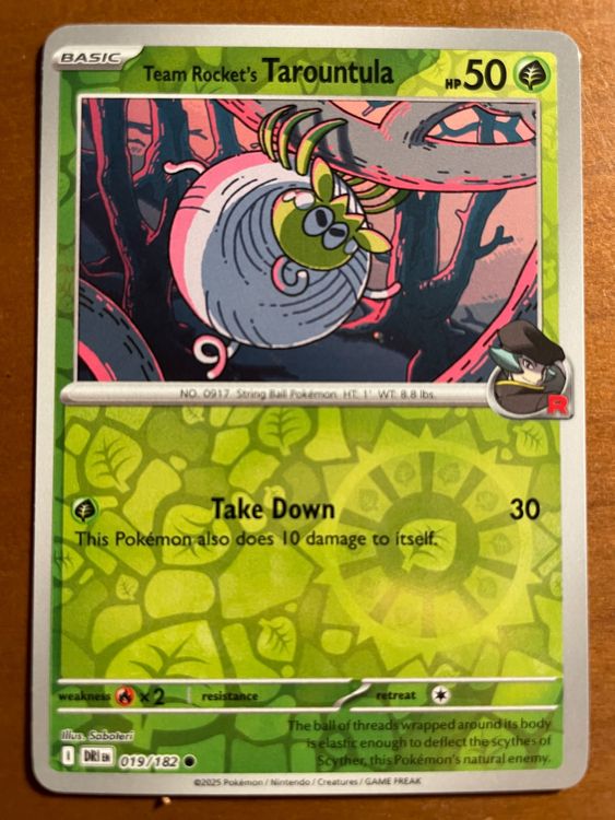 Pokemon Team Rocket's Tarountula Reverse (Versand gratis) (Neu (gemäss ...