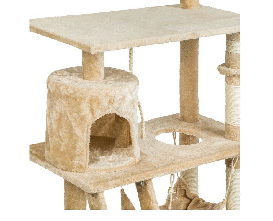 Kratzbaum Marcel beige 141 cm, Sisal, inklusive Treppe, Spi (Neu ...