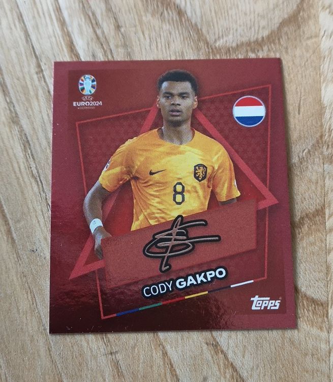 Cody Gakpo Topps EM Euro 2024 Unterschrift Signature (Neu (gemäss ...