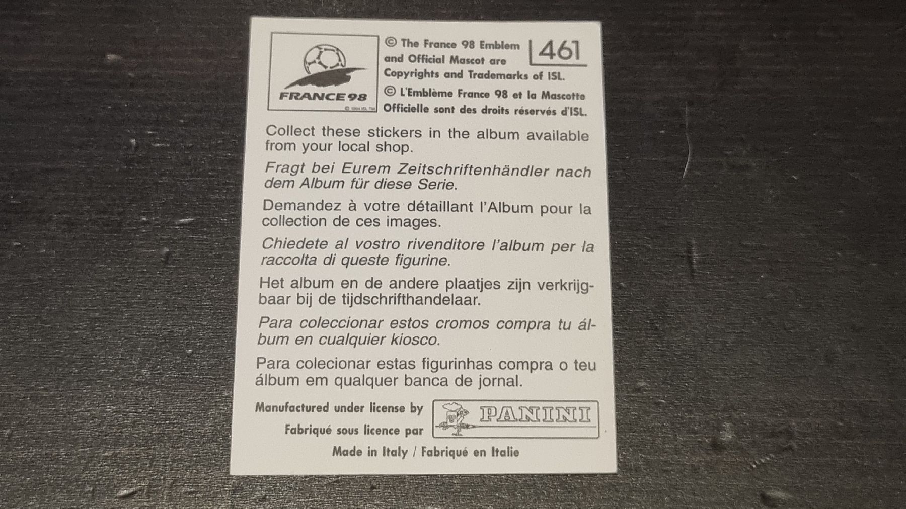 Sticker Panini France 98 - Aristizabal Colombie 🇨🇴 (Neuf (Voir ...