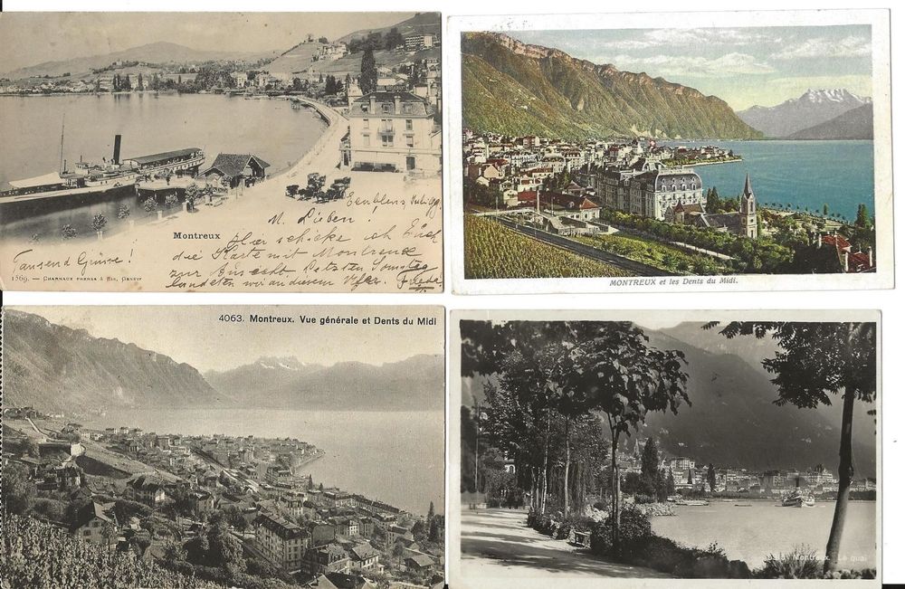 Montreux VD 4 AK ab 1909 Le Port Schiff alle sehr gut erhalt (Gebraucht) in Ennetmoos für CHF 6 ...