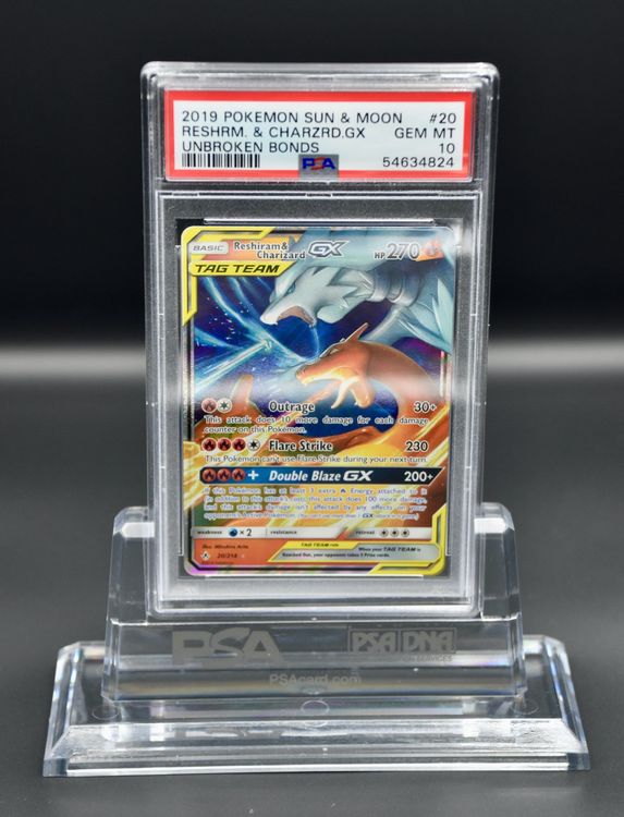 PSA 10 GEM MINT, 2019, Pokemon Card #20 Reshiram & Charizard | Kaufen auf Ricardo