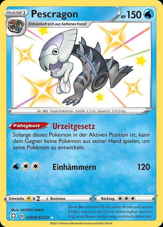 Pescragon SV036/SV122 - Pokémon TCG - DE Glänzendes Schicksa | Kaufen ...