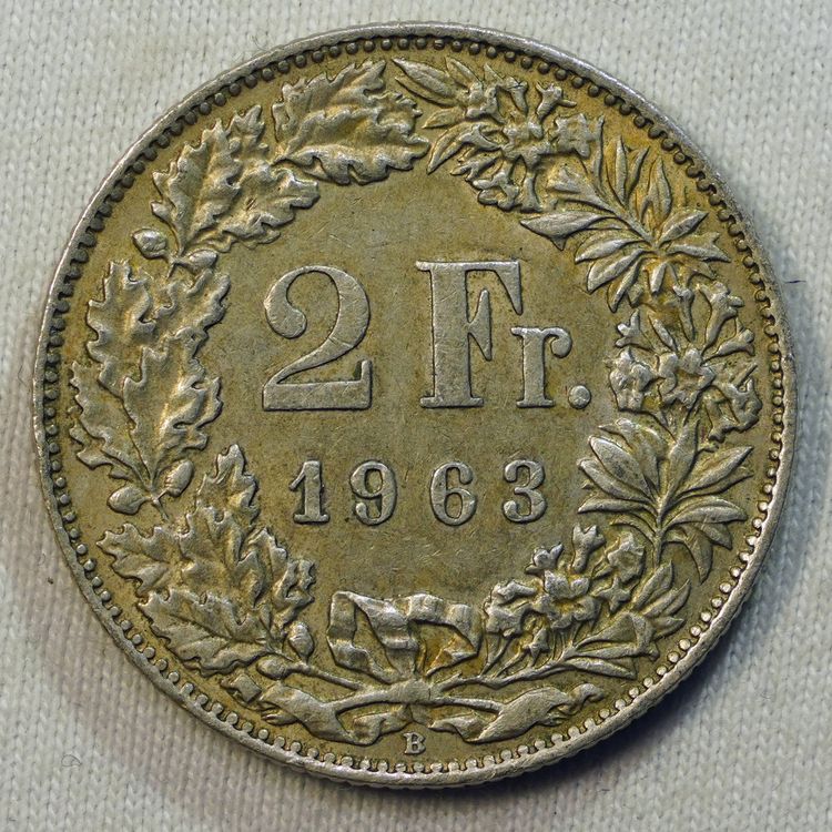 2 Franken 1963 (Gebraucht) in Männedorf für CHF 5 – mit Lieferung auf Ricardo kaufen