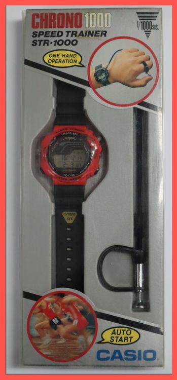 Casio STR-1000 SPEED TRAINER rot vintage NOS (Neu und originalverpackt ...