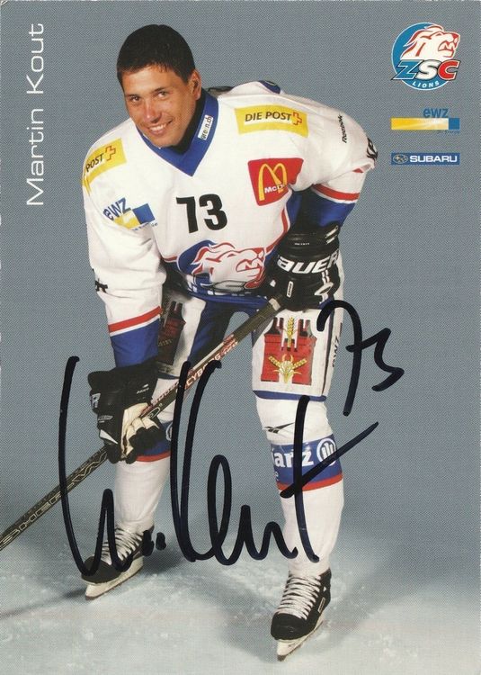 Martin Kout ZSC Lions Autogrammkarte m. Originalunterschrift | Kaufen ...