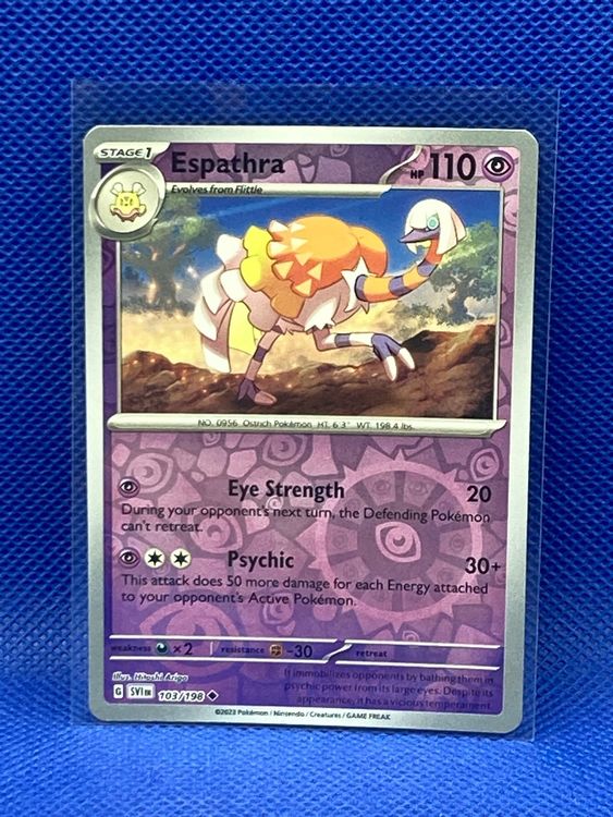 Pokemon SCARLET & VIOLET Espathra 103 / 198 EN Reverse Holo | Kaufen ...
