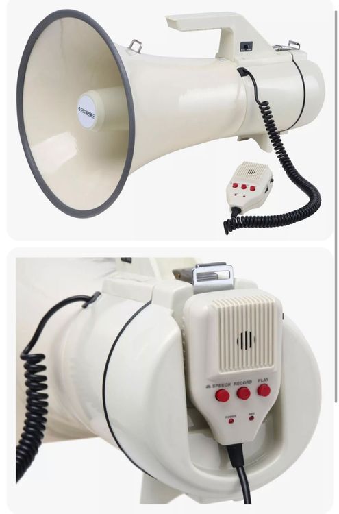 + Profi Megaphon Tröte Megafon Sprachrohr Lautsprecher Siren (Neu und ...