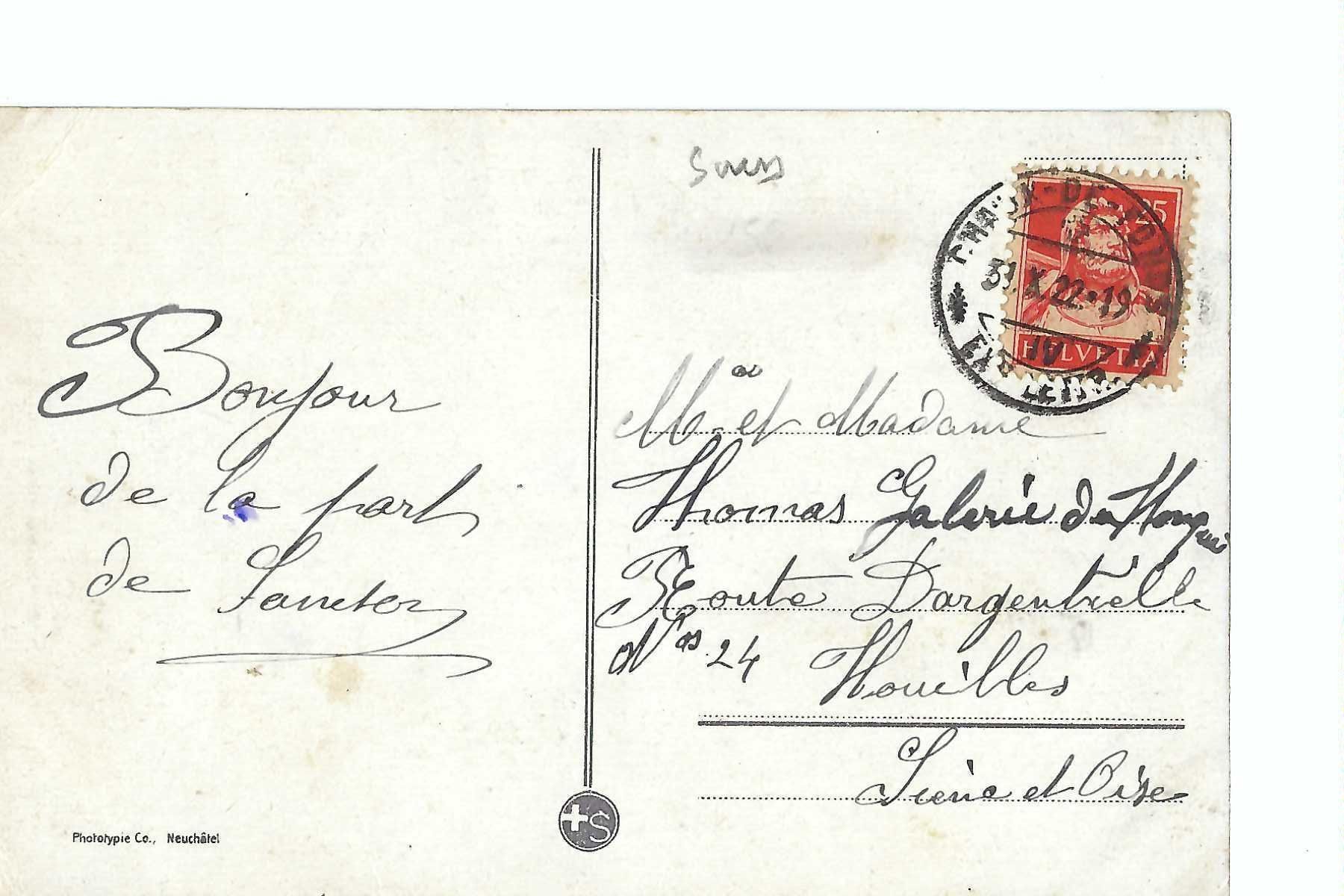 Lac Leman, Territet - Glion - Caux, Panorama 1922 (Gebraucht) in Thun ...