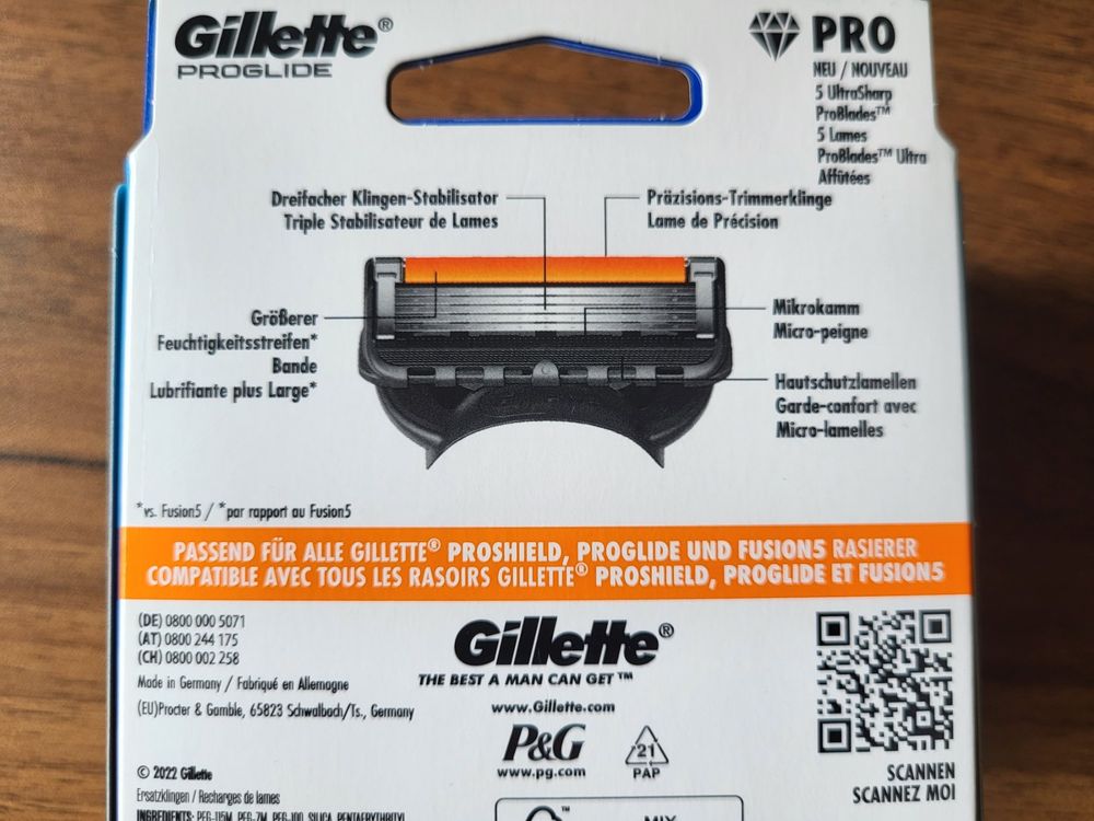 24x GILLETTE ProGlide Rasierklingen XXL Proshield Fusion5 | Kaufen auf ...
