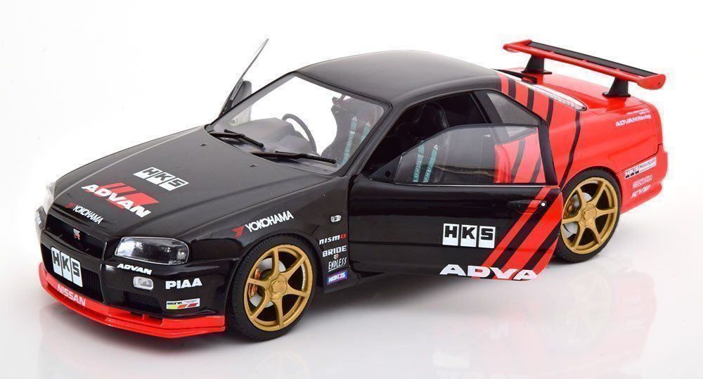Nissan Skyline GT-R R34 Advan Drift 1999 RHD schwarz / rot / (Neu und ...