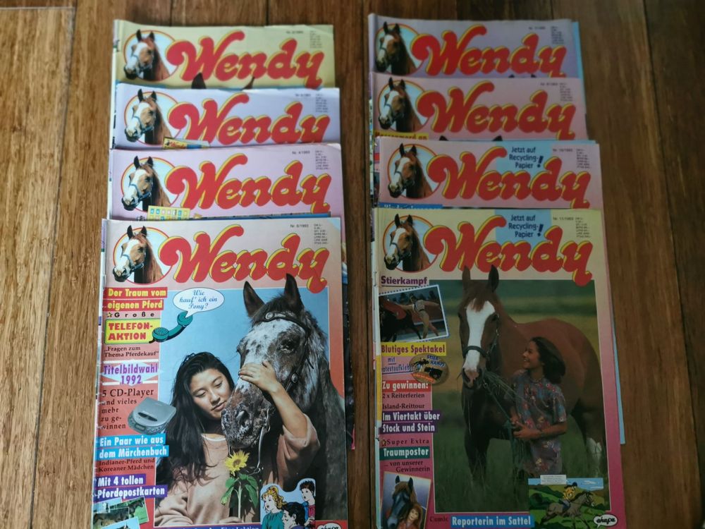 Wendy Comic Hefte/ Pferde Zeitschriften von 1993 - 8 Stück (Gebraucht) in Tägerschen für CHF 32 ...