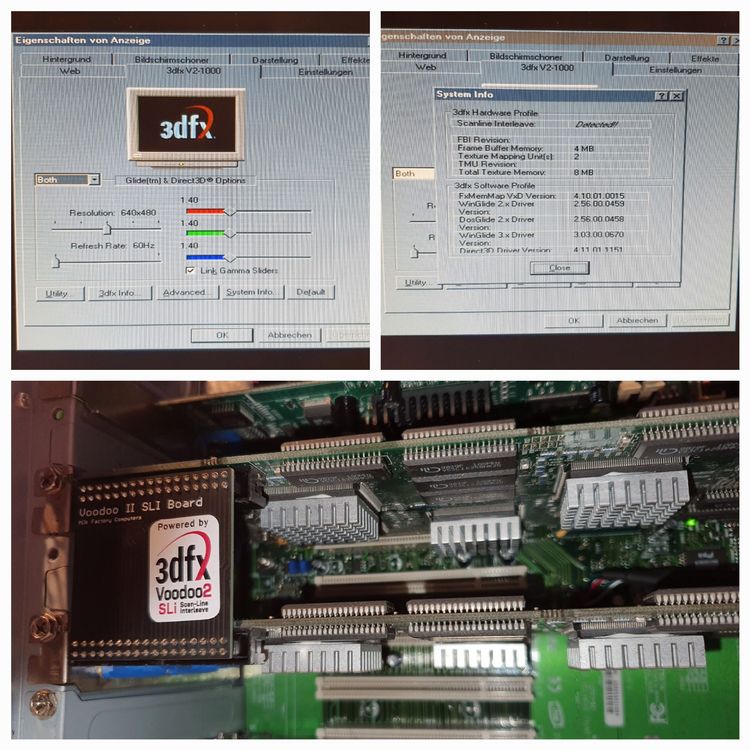 Retro PC: 2xVoodoo2 3dfx 12MB SLI - P4 2,4GHz - Win98 - Set (Gebraucht ...