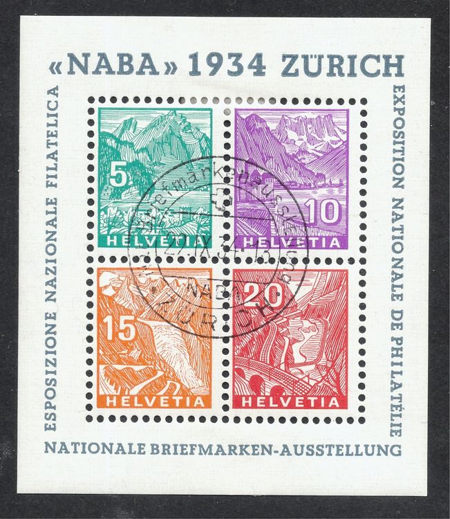 Naba Block 1934 ET Stempel SBK 1200.- (Gebraucht) in Bern für CHF 151 – mit Lieferung auf ...