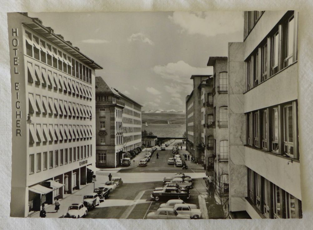AK ZÜRICH, Claridenstrasse, See, Hotel EICHER, Oldtimer (Gebraucht) in Wallisellen für CHF 12 ...