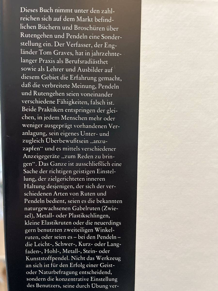 Radiästhesie Pendel- und Wünschelrute, Tom Graves Top! (Neu (gemäss Beschreibung)) in Uster für ...