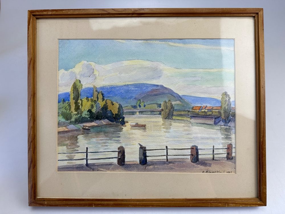 Tolles Aquarell des Basler Malers Emil Himmelsbach 1881-1967 (Gebraucht) in arlesheim für CHF ...