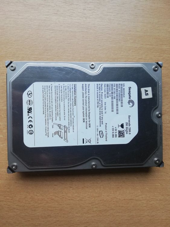 3,5" SATA HDD Seagate Barracuda 7200.8 7200RPM 8 MB 250 GB (Gebraucht) in Worb für CHF 40 – mit ...