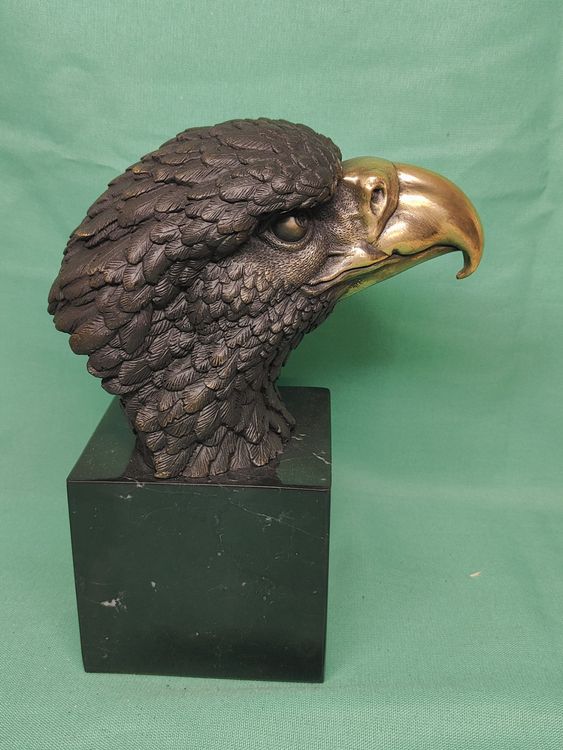 BRONZE TIERFIGUR KOPF EINES ADLER LEBENSECHTE BRONZE ADLER F (Gebraucht) in Jeuss für CHF 90 ...