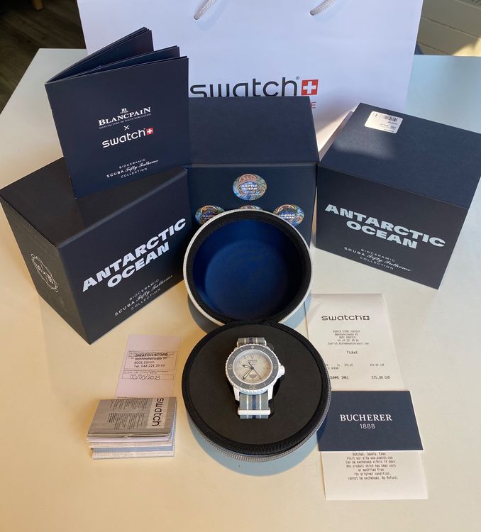 Swatch x Blancpain Antarctic Ocean (Nuovo e nell'imballaggio originale ...