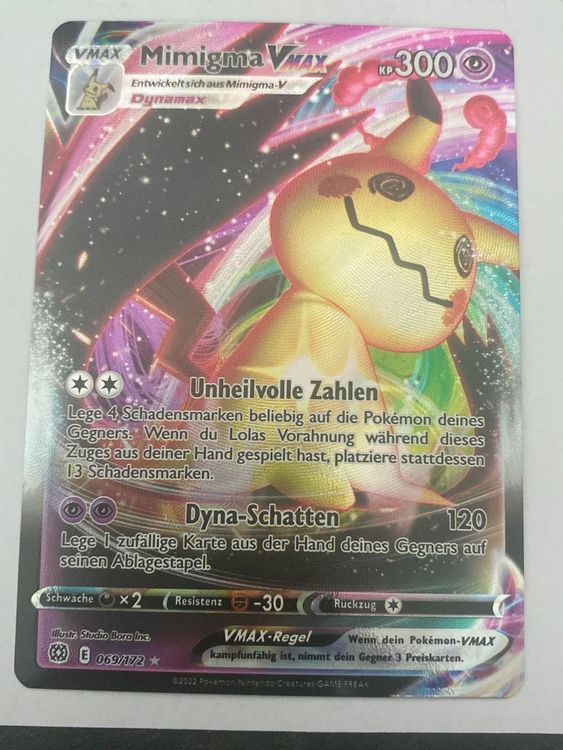 Pokemonkarte Mimigma Vmax (Neu (gemäss Beschreibung)) in Neuhausen für CHF 5 – mit Lieferung auf ...