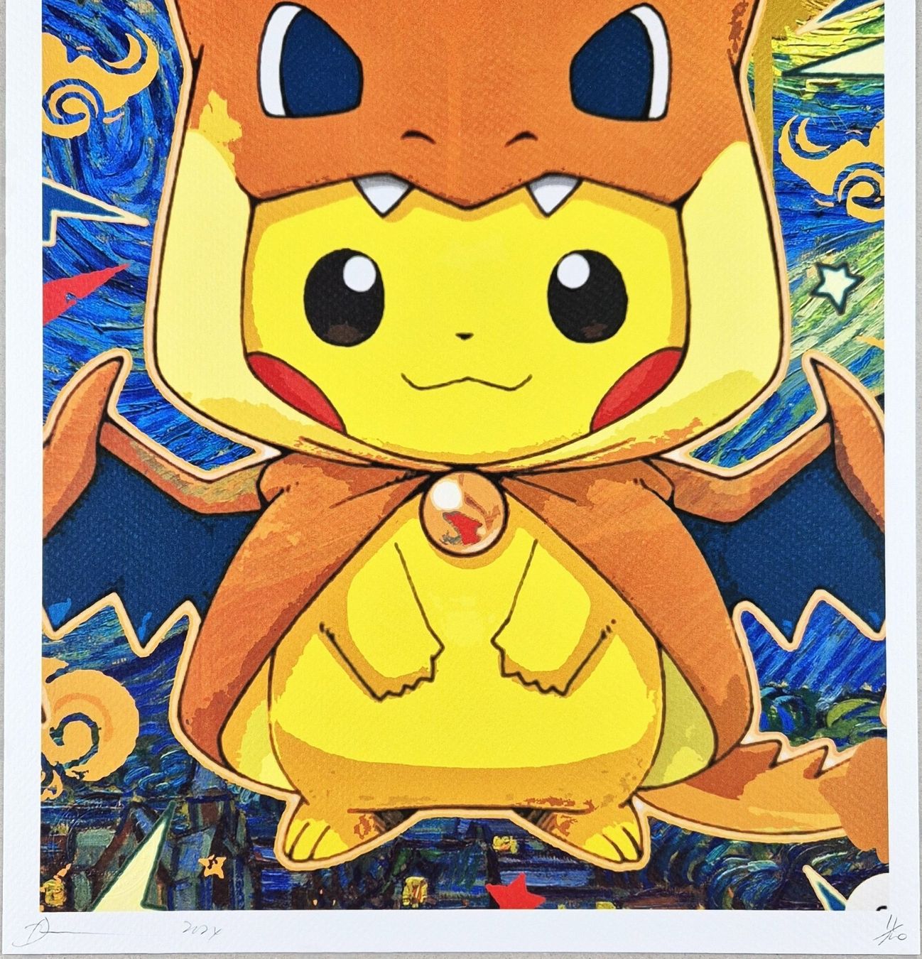 Death NYC Ltd Ed Pop Art Druck " Van Gogh Poncho Pikachu (Neu (gemäss ...