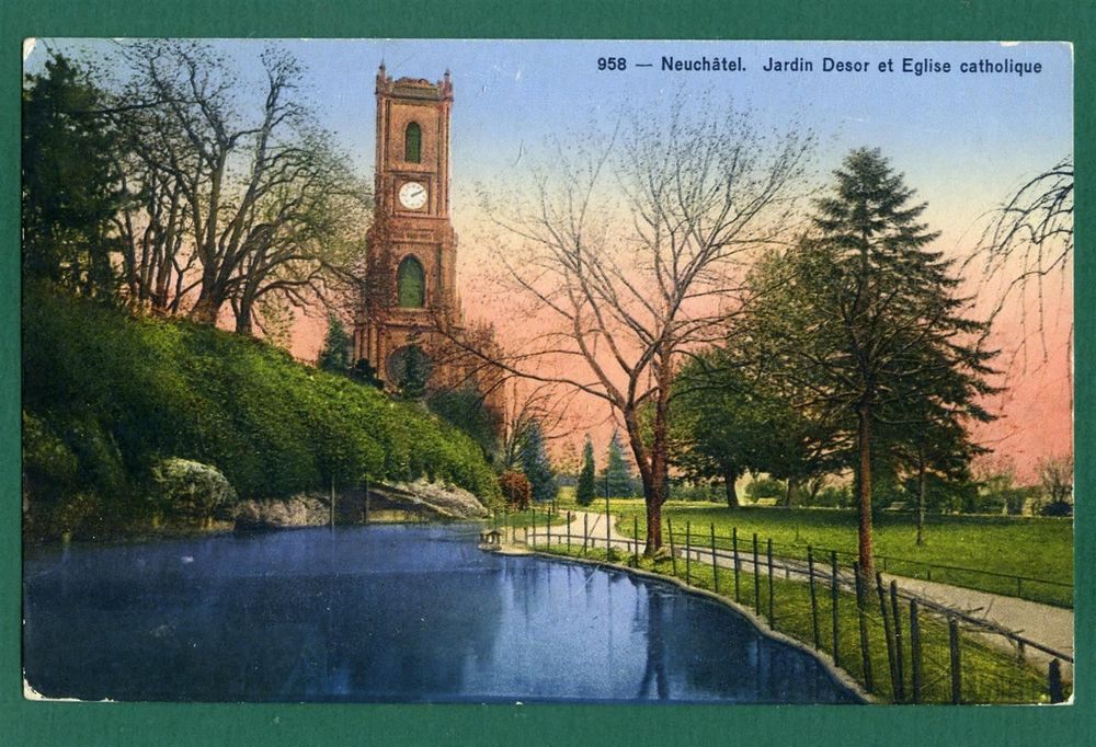 Neuchâtel, Jardin Desor et Eglise cath. (Gebraucht) in Sargans für CHF ...