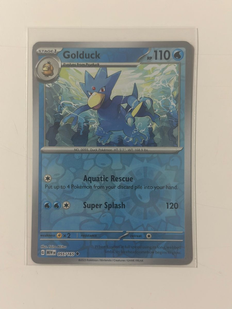 Pokemon 151 - EN - Golduck 055/165 Reverse Holo (Neu (gemäss ...