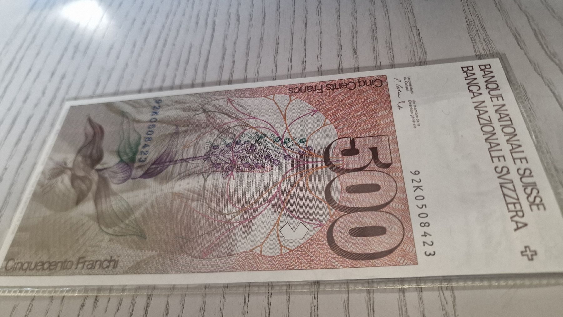 Schweizer 500-Franken-Note, Top Zustand, Rarität!1992 (Neu (gemäss ...