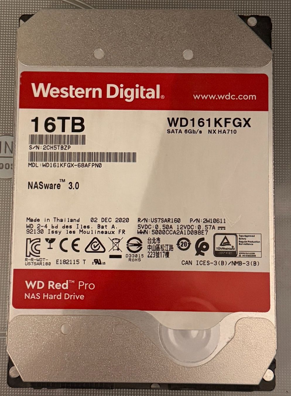 WD Red Pro 16 To WD161KFGX-68AFPN0 (D'occasion) à Semsales pour CHF 205 ...