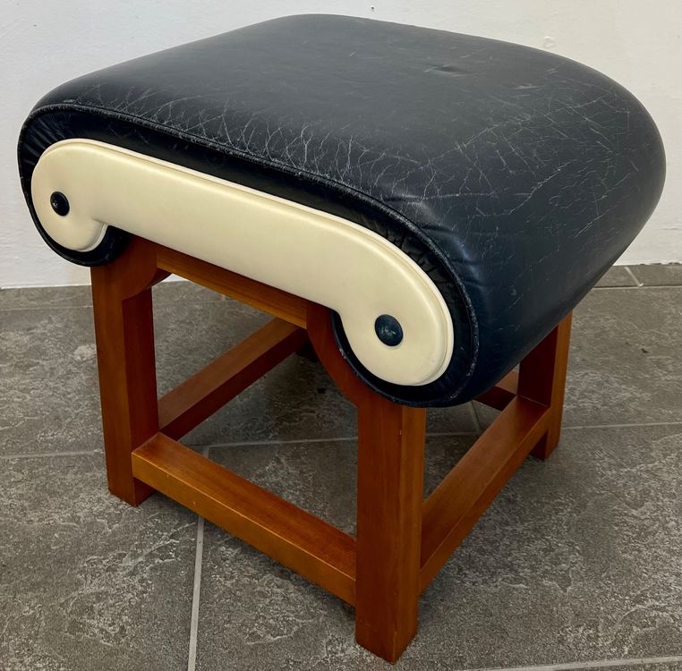 Vintage 80 Jahre Design Hocker Leder Hocker Klavierhocker | Kaufen auf ...