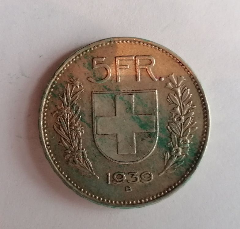5 Franken 1939 (Gebraucht) in Muolen für CHF 8.2 – mit Lieferung auf Ricardo kaufen