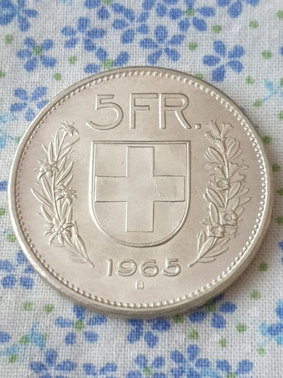 Tell Schweiz 5 Franken Münze 1965 Silber 835 (Gebraucht) in Mörschwil für CHF 14.9 – mit ...