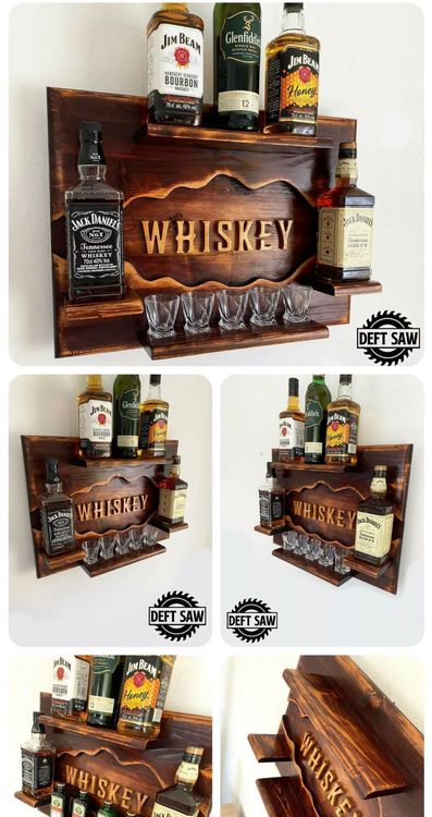 + Whisky Flaschenregal Whiskey Regal Wandbar Bar Regal (Gebraucht) in ...