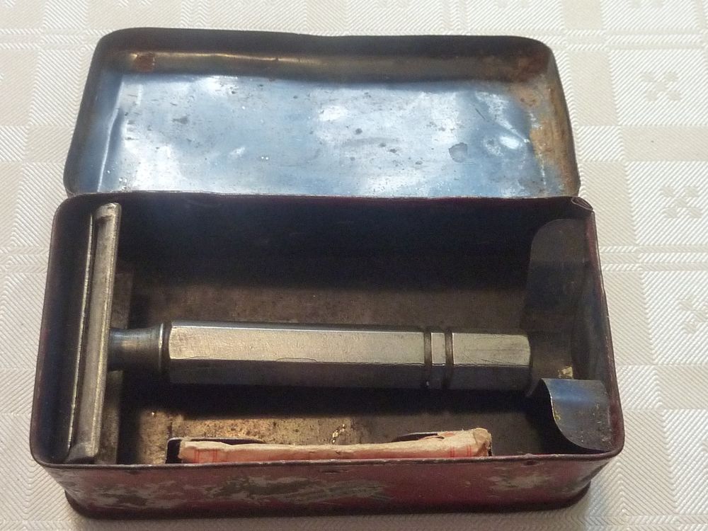 Antik Rasiermesser Rasieren Blechdose ROTBART MONDO-EXTRA | Kaufen auf ...