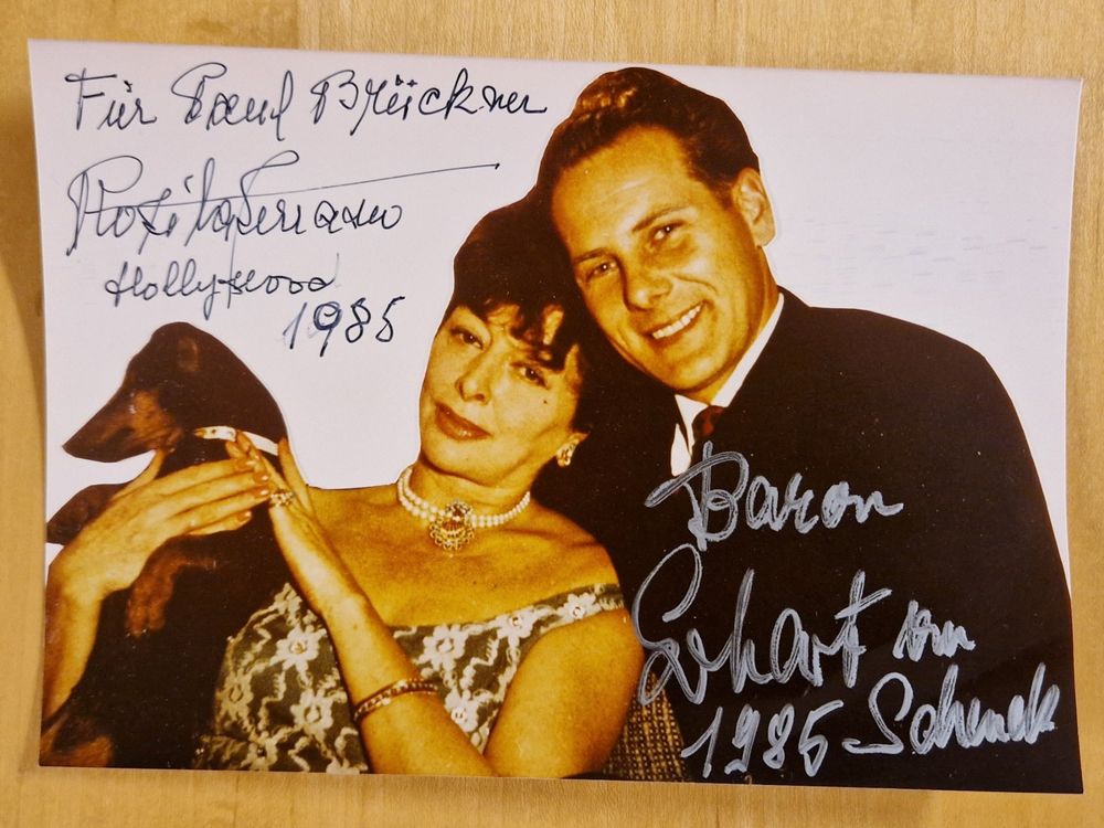 Rosita Serrano / Baron E. von Schenck , Original Autogramme (Gebraucht ...
