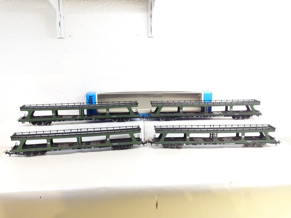 Märklin 4 x 4084 Autotransporter Grün, DB, H0, WS/AC,OVP (Gebraucht) in ...