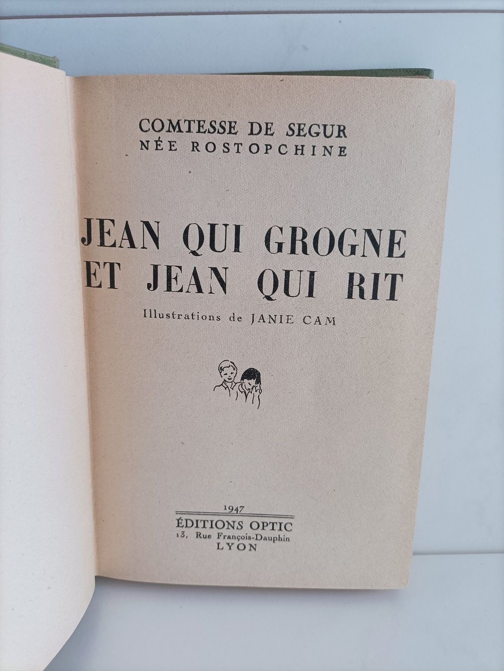 Jean qui grogne et Jean qui rit / Comtesse de Ségur / Optic | Kaufen ...