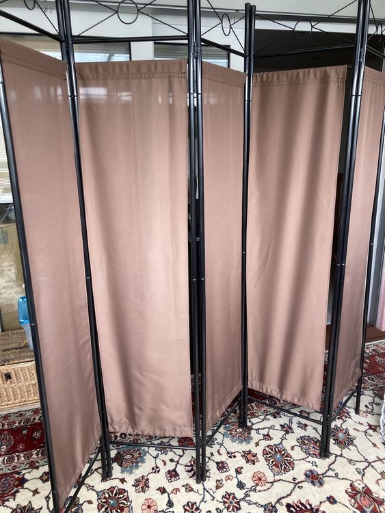 Paravan 5-teilig aus Metall und Stoffbahnen | Kaufen auf Ricardo