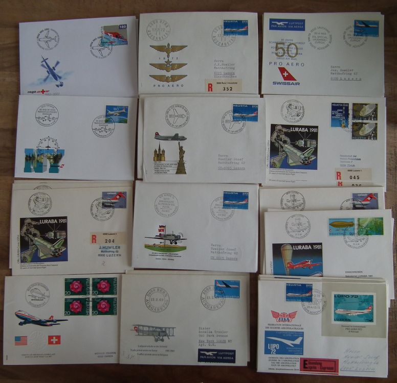 Briefe/FDC mit Sonderbriefe Flugpost Diverse, 97Stk (Gebraucht) in Kriens für CHF 10 – mit ...