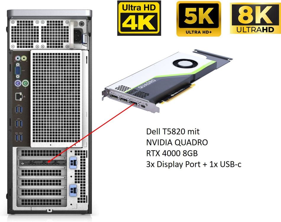 Dell T5820 Precision PC 128GB CAD Win11 RTX 4000 2TB NVME (Gebraucht) in Meggen für CHF 1210 ...