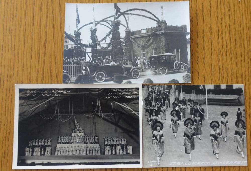 Alte Fotos mit Kaiser Wilhelm in Wil 1912 und AK Sängerfest | Kaufen ...