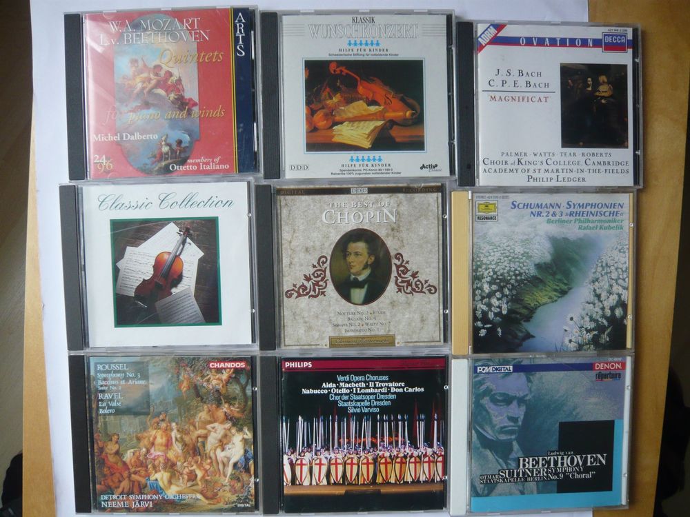 9 CD Sammlung Classic Beethoven, List, Bach, Grieg, Chopin (Gebraucht) in Winterthur für CHF 3.5 ...