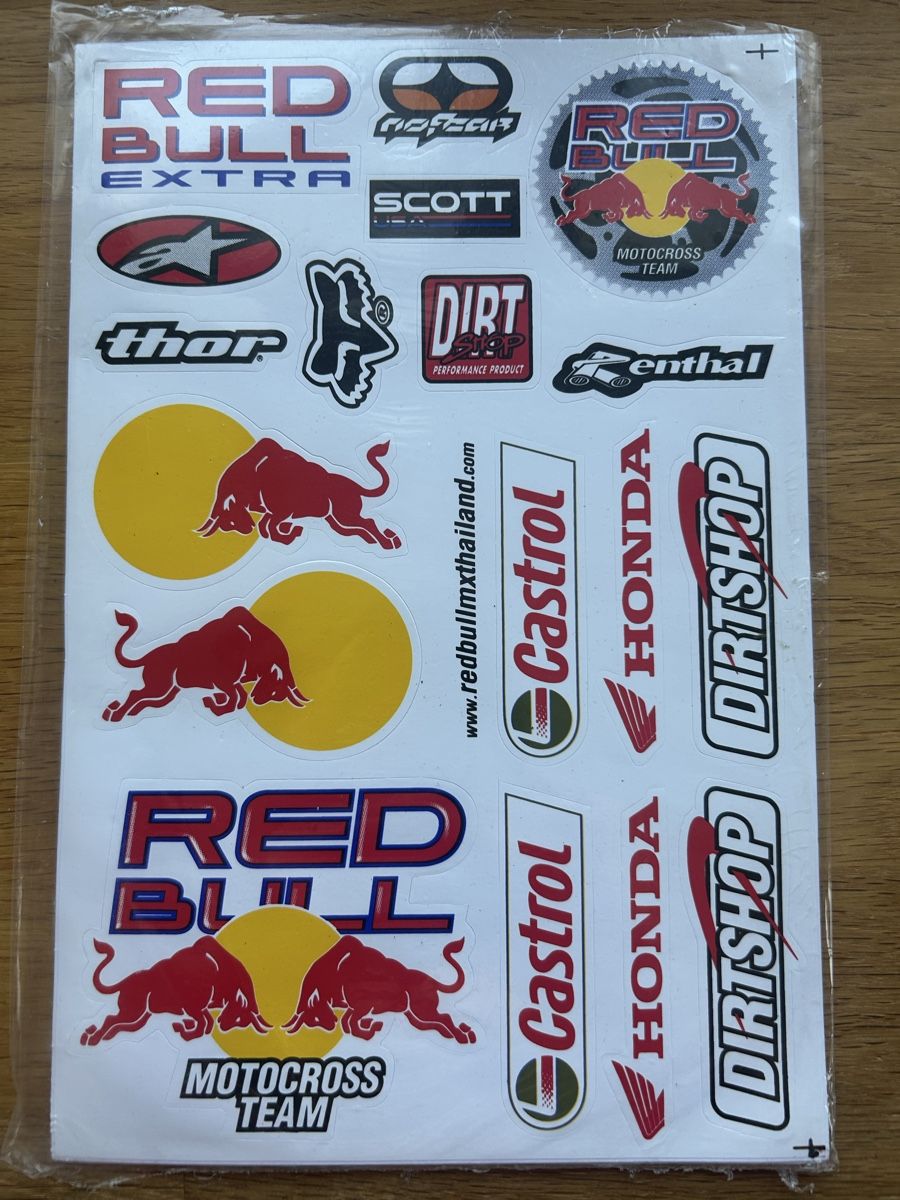 Stickers Autocollants Red Bull Honda Fox Thor neuf (Neuf (Voir ...