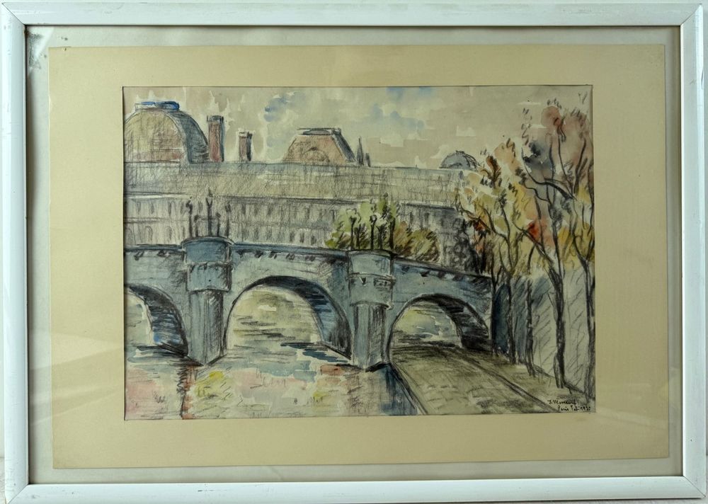 Aquarell Paris Brücke 1930 Handsigniert (Gebraucht) in Neuhausen am Rheinfall für CHF 10 – mit ...