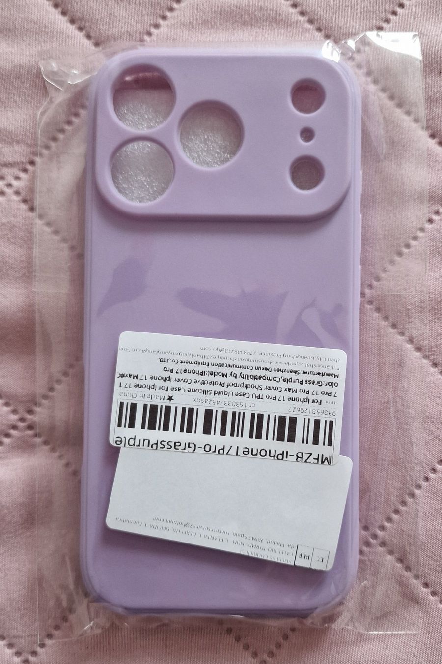 Coque pour Apple iPhone 17 Pro en silicone violet, NEUVE (Neuf avec ...