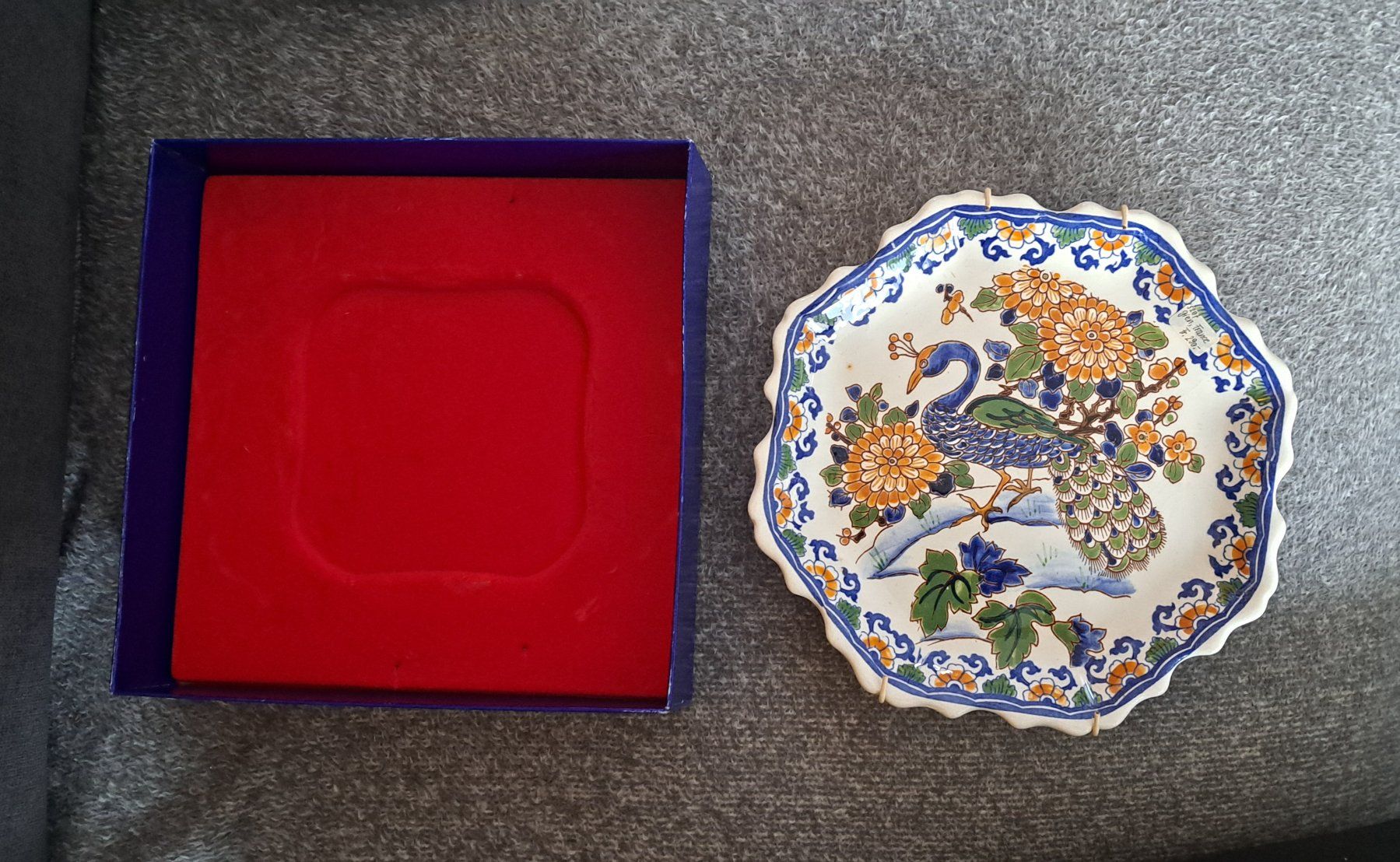 Gien France Sammelteller Teller "Paon" (= Pfau) Porzellan Ha (Gebraucht ...